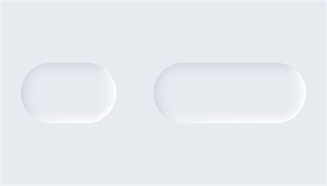 뉴모픽 버튼 단순한 트렌디한 디자인 요소 밝은 배경에 격리된 Ui 구성 요소 웹 사이트 모바일 앱 메뉴 및 둥근 모서리가있는 탐색을위한 제어 요소 그늘에 대한 스톡 벡터