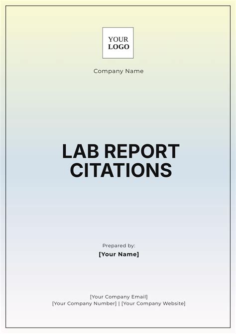 Free Lab Report Citations Template To Edit Online