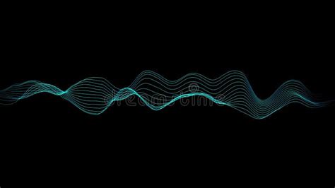 Audio Wavefrom Abstract Music Waves Oscillation Futuristic Sound Wave Visualization Stock