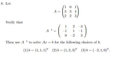 Solved 3 Let Λx B Be A Linear System Whose Augmented Matrix