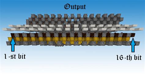 Decimal To Binary Decoder16 Bit Minecraft Map