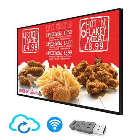 Digital Menu Displays Restaurant Digital Menu Screens Boards UK