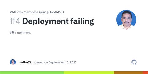 Deployment Failing Issue 4 WASdev Sample SpringBootMVC GitHub