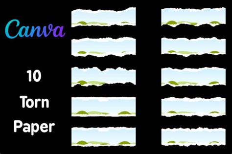 Torn Paper Frame Canva Template Editable Graphic By Medelwardi Creative Fabrica