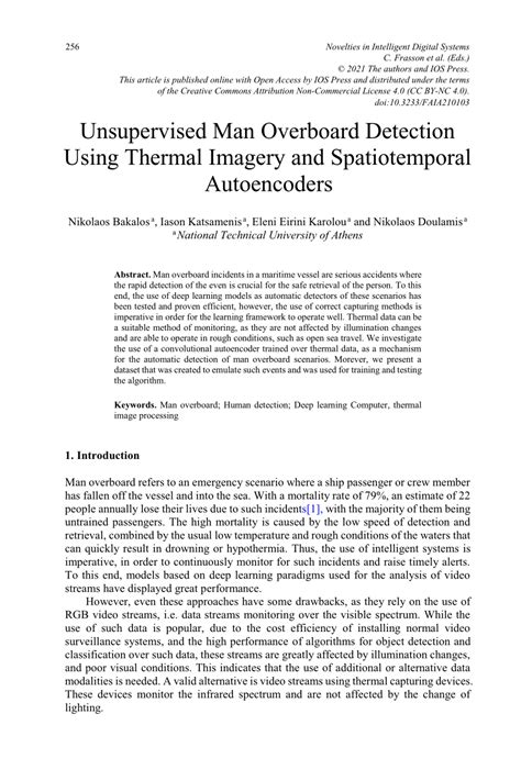 Pdf Unsupervised Man Overboard Detection Using Thermal Imagery And Spatiotemporal Autoencoders