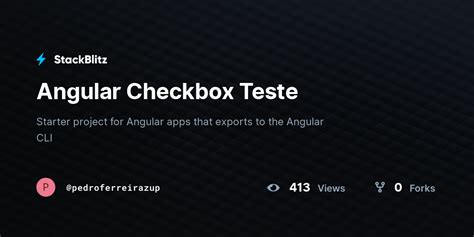 Angular Checkbox Teste Stackblitz