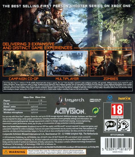 Call Of Duty Black Ops Iii Cover Or Packaging Material Mobygames