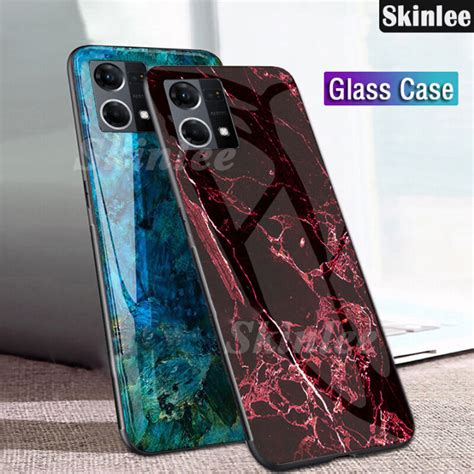Phone Case For Oppo F21 Pro 4g Back Cover Fashion Marble Tempered Glass