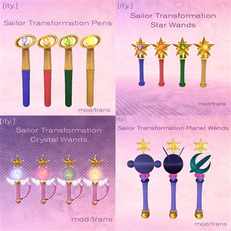 Second Life Marketplace Ity 15 Sailor Transformation Wands Fatpack