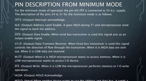 29 8086 Microprocessor Pin Diagram Pptx
