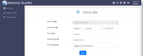 How To Clone A Website Created With The Website Builder