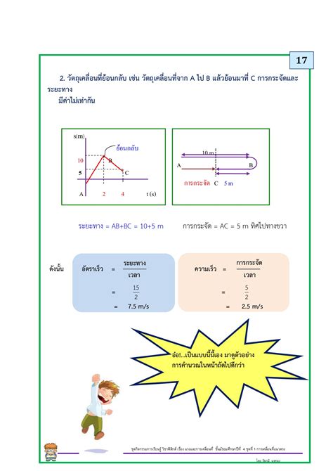 ชุดกิจกรรมเรื่องการเคลื่อนที่แนวตรง Tawako4748 หน้าหนังสือ 22 พลิก Pdf ออนไลน์ Pubhtml5