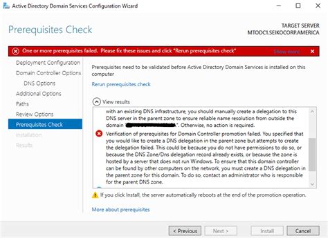 solved promote windows 2016 server as a domain controller into windows
