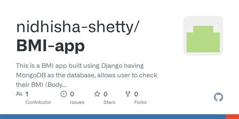 GitHub Nidhisha Shetty BMI App This Is A BMI App Built Using Django Having MongoDB As The