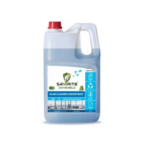 Blue Plastic Sanirite Oxyshield Ox 3 Glass Cleaner Concentrate