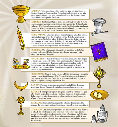 Objetos Litúrgicos Nomes E Imagens BRAINCP