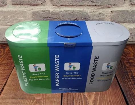 Steel Color Coded Trio Dustbin At Piece In Mumbai ID