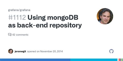 Using MongoDB As Back End Repository Issue Grafana Grafana GitHub