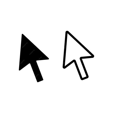 premium vector computer mouse click cursor cursor arrow flat icon for