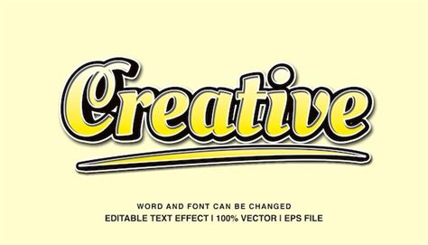 Premium Vector Creative Editable Text Effect Template 3d Bold Cartoon Text Style Premium Vector Creative Editable Text Effect Template 3d Bold Cartoon Text Style