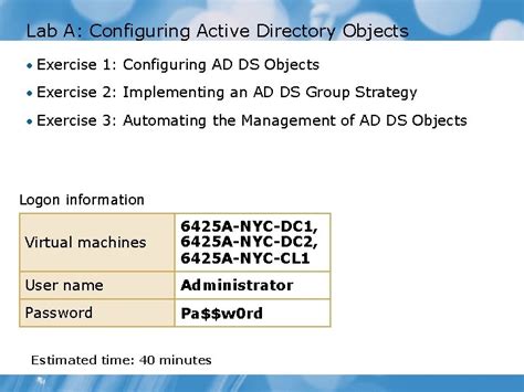 Module 3 Configuring Active Directory Objects And Trusts
