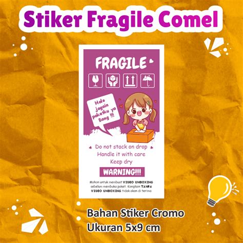 Jual Stiker Fragile Unik Lucu Imut Shopee Indonesia