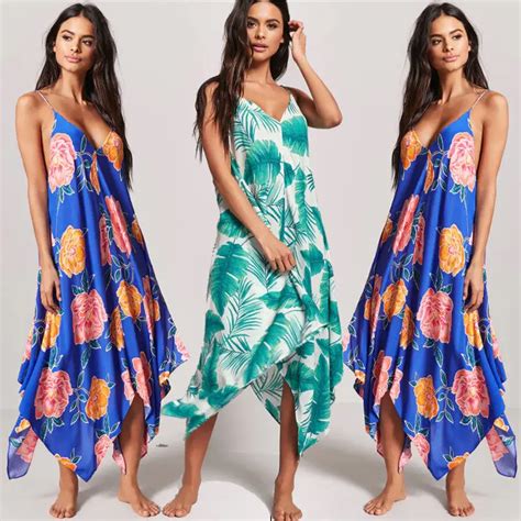 Hoe Sexy Women Summer Chiffon Party Evening Beach Dresses Long Dress