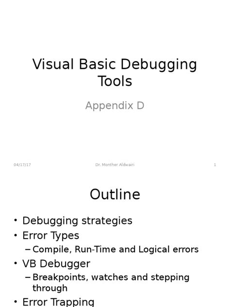Visual Basic Debug Optimisation Zdcx