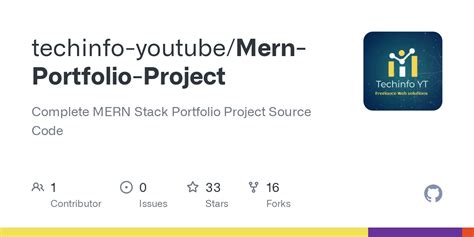 Github Techinfo Youtubemern Portfolio Project Complete Mern Stack Portfolio Project Source Code