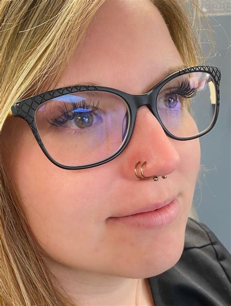 Nose Piercings Septum And Nostril Double Nostril Piercing With Septum