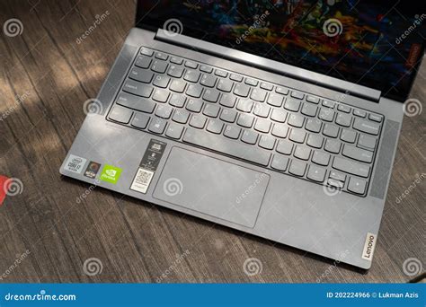 Lenovo Yoga Slim I Fabric Cover Editorial Photo Image Of Display