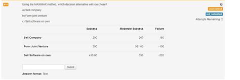 solved 14 using the maximax method which decision
