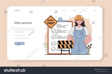 Osha Web Banner Landing Page Occupational Stock Vector Royalty Free