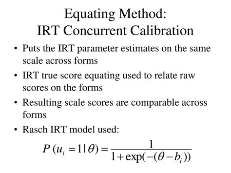 Ppt Test Equating Designs Methods And Applications To Progress