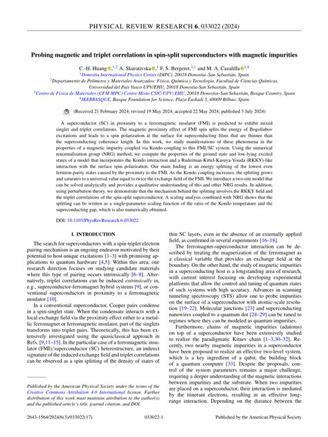 Pdf Probing Magnetic And Triplet Correlations In Spin Split Superconductors With Magnetic