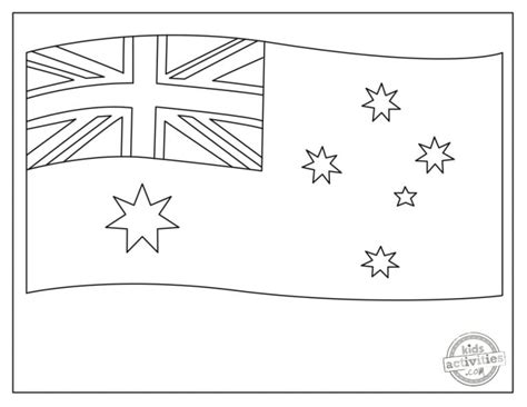 Flag Of Australia Coloring Page Printable Printables Templates Free
