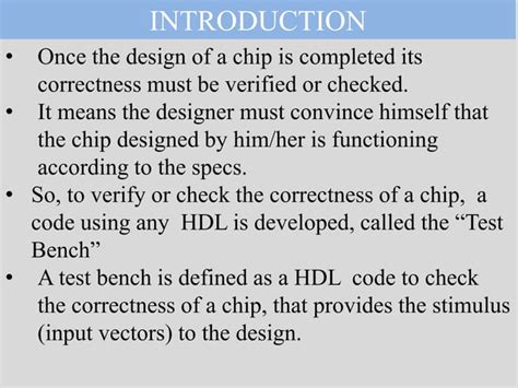 Verilog Test Bench Ppt