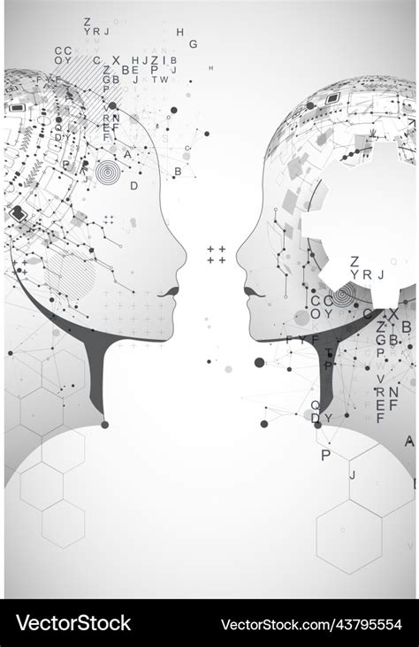 Artificial Intelligence Technical Background Vector Image