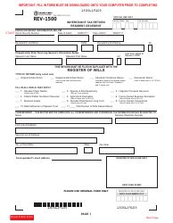 Form REV 1500 Download Fillable PDF Or Fill Online Inheritance Tax Return Resident Decedent