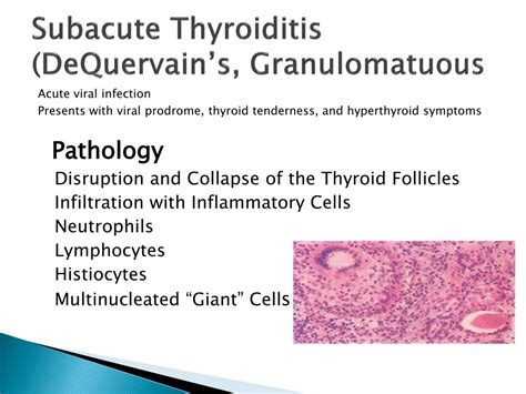 Ppt Subacute Thyroiditis And Related Disorders Powerpoint Presentation Id2132990