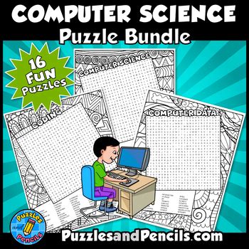 Computer Science Word Search Puzzles Coloring BUNDLE Wordsearch Puzzles
