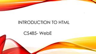Introduction To HTML Programming For Webpages Pdf