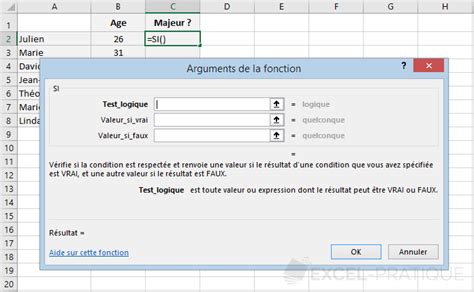 Formation Excel La Fonction Si