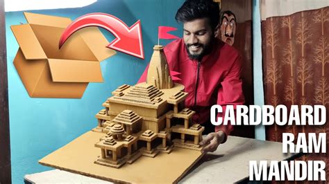 How To Make Cardboard Ram Mandir 🚩 Ayodhya Ka Ram Mandir Cardboard Se