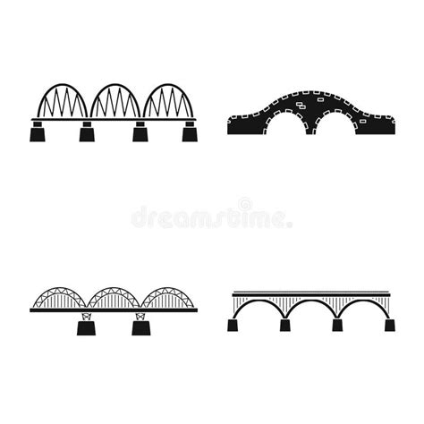 vector illustration of construct and side icon set of construct and bridge stock vector