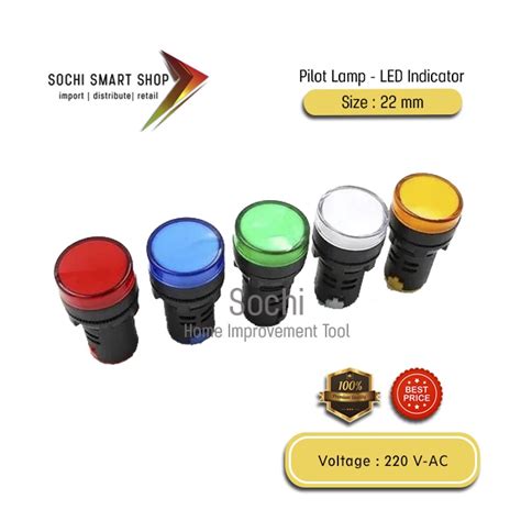 Jual Pilot Lamp Lampu Indicator Led 22mm 220vac Shopee Indonesia