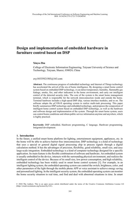 pdf design and implementation of embedded hardware in furniture