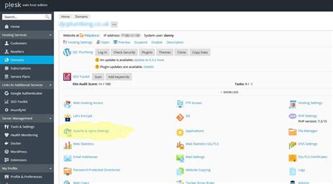 how to add gzip compression on plesk