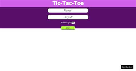 Tic Tac Toedynamic Codesandbox