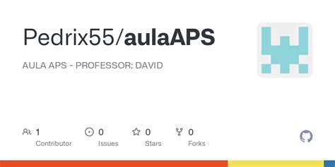 Github Pedrix55aulaaps Aula Aps Professor David